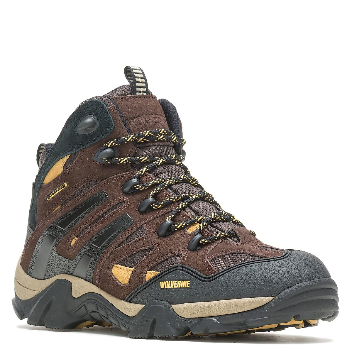 Wolverine Men's Wilderness Waterproof Hiking Boot, Chocolate Brown, 12 X-Wide