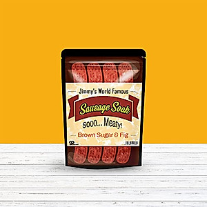 Jimmy’s Sausage Soak Bath Salts - Premium Bath Soak for Men - Brown Sugar and Fig Fragrance Shower Gift for Meat Lovers, Funny Stocking Stuffers and Gift Baskets for Dad Boyfriend Husband