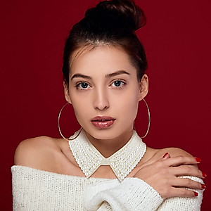 Hicarer 2 Pieces Pearl Collar Necklace for Women Detachable Fake Collar Simulated Pearl Beaded Bib Dickey Collar(Delicate)