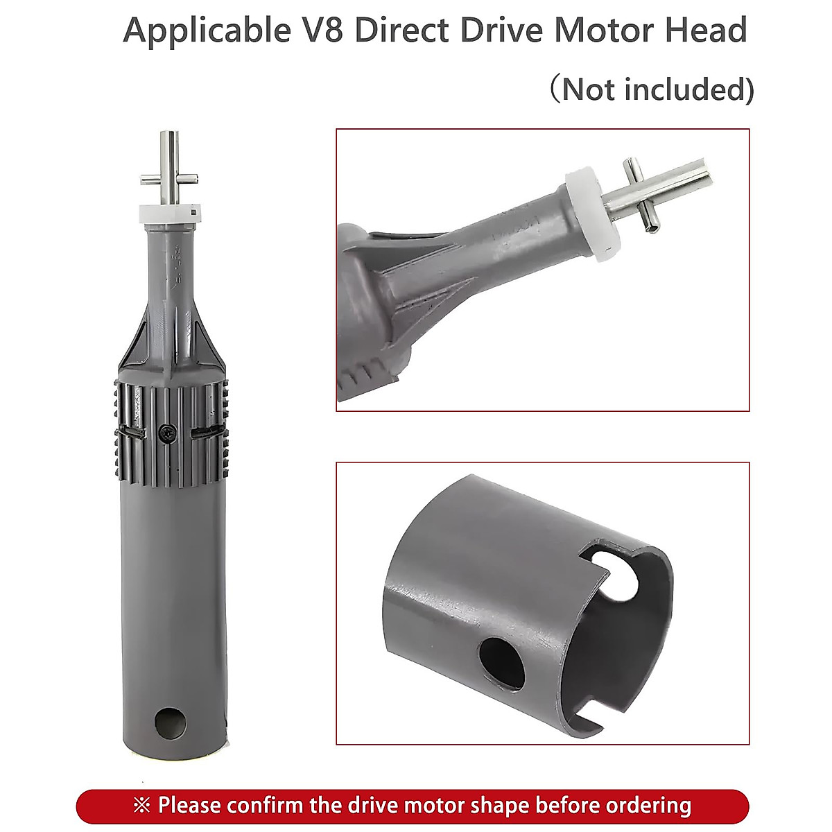 WIOR Roller Brush Roll Bar Replacement Compatible with Dyson V8 Cordless Vacuum Cleaner Part No. 967485-01, Brushroll Roller Brush Bar Replacement Attachment for Dyson V8