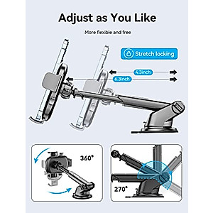 Phone Mount for Car VENTION Vent-Windshield-Dashboard Car Cell Phone Holder Mount 3 in 1 Automobile Cradles Stand suction cup phone holder for car cell phone mount for car cell phone automobile cradles Compatible with iPhone 13 14 Pro Max