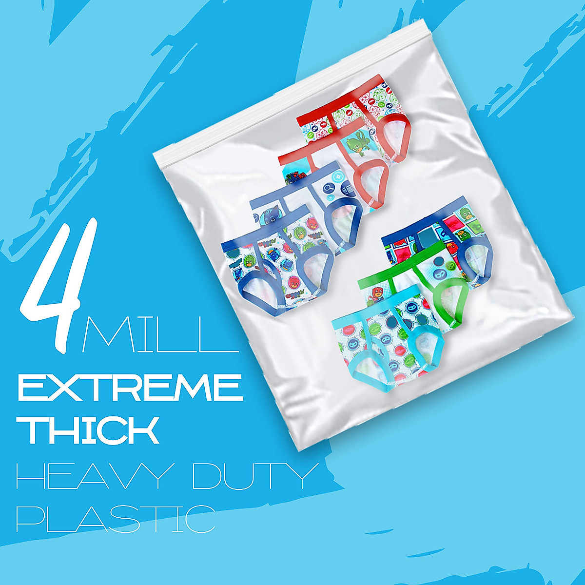 [ Pack of 25 ] Big 2.5 Gallon Super Thick - 4 Mill- 13"x18" Clear Zipper Top Bags, Heavy-Duty Plastic Resealable, Airtight, Waterproof, Meat Brining, Freezer, Food Storage, Organization (13"x18")