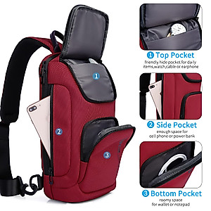 BANGE Sling Bag, Over Shoulder Bag Men,Mens Crossbody Bag for Men and Women