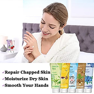 20 Pack Hand Cream Gift Set for Women,Hand Lotion for Dry Cracked Hands,Moisturizing Body Lotion With Vitamin E,Natural Plant Fragrance Travel Size Mini Lotion Bulk Valentine Day Gifts for Her and Mom