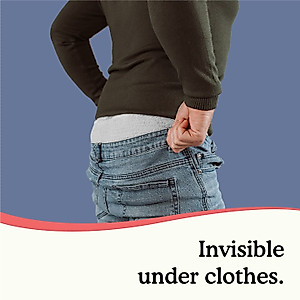 Because Maximum Incontinence Underwear for Men - Heavy Bladder Leak Protection, Ideal for Overnight Leakage, Sleek, Invisible Fit, Grey, Small/Medium -Absorbs 4 Cups - 80 Count (4 Packs of 20)