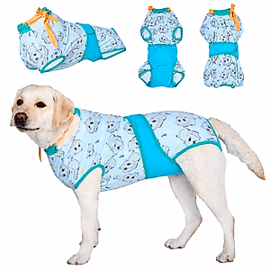 LovinPet Dog Cone Alternative After Surgery - Surgical Suit for Dogs Female Female & Male Anti-Licking Protection Full Body Coverage for Anti-Shedding