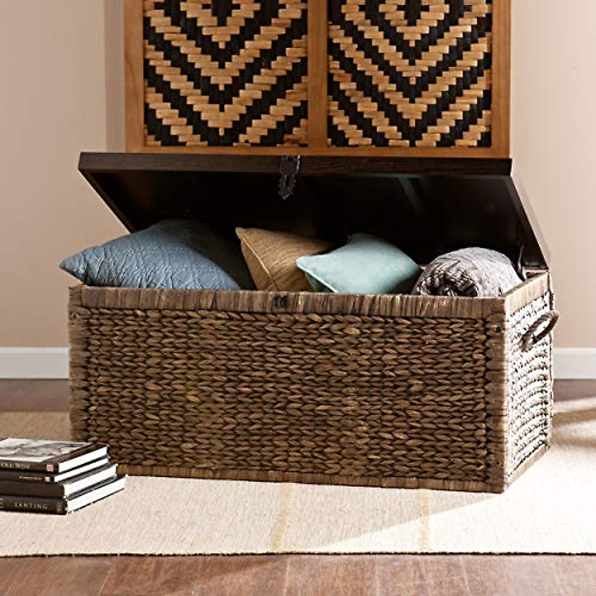 SEI Furniture Storage Trunk, Blackwashed, Espresso