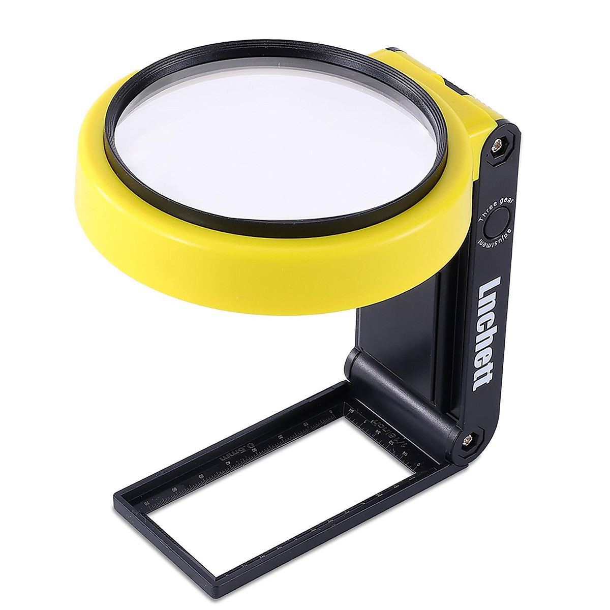 Lnchett Magnifying Glass, 75mm Non-Scratch Quality Glass Lens, Thickened Rubbery Frame, 4.5oz Lightweight, Perfect for Seniors & Kids