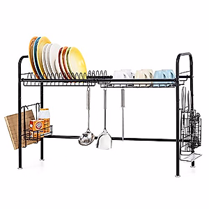 NEX Over The Sink Dish Drying Rack Single Tier Dish Rack Adjustable