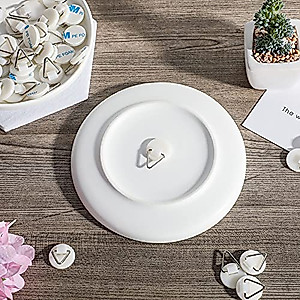 40 Pieces Adhesive Plate Hanger Adhesive Wall Hanger Round Adhesive Hanger Hooks Invisible Adhesive Wall Hangers Self Adhesive Hooks Sticky Wall Hooks for Plate Pictures Wall Art Decor
