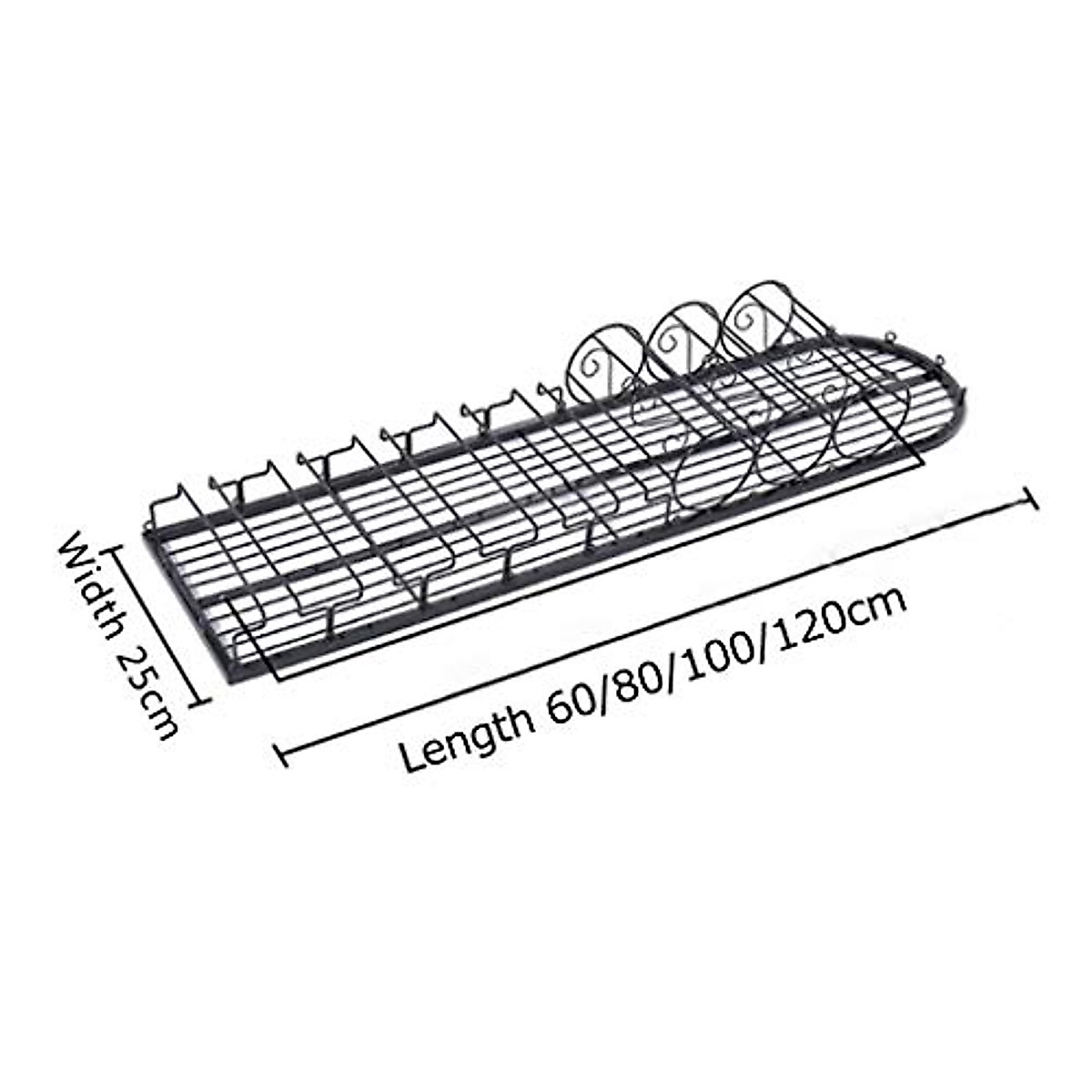 Stylish Simplicity Wine Glass Holder Vintage Iron Inverted High Glass Holder Simple Creative Display Decoration Stylish Simplicity Bottle Holder Adjustable Wine Glass Holder (Bronze 100 * 25Cm), PIB