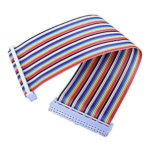 Kuman RPi GPIO Breakout Expansion Board + Ribbon Cable + Assembled T Type GPIO Adapter 20cm FC40 40pin Flat Ribbon Cable for Raspberry Pi 3 2 Model B & B+ SC05
