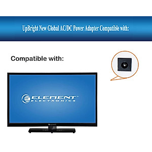 UpBright 12V AC/DC Adapter Compatible with Element Electronics 19'' 22'' 24" ELEFW195 ELETT221 ELEFW221D ELEFT222 ELEFW247 LCD LED HD TV HDTV Television Monitor APD WA-30J12R 12VDC 2.5A Power Supply