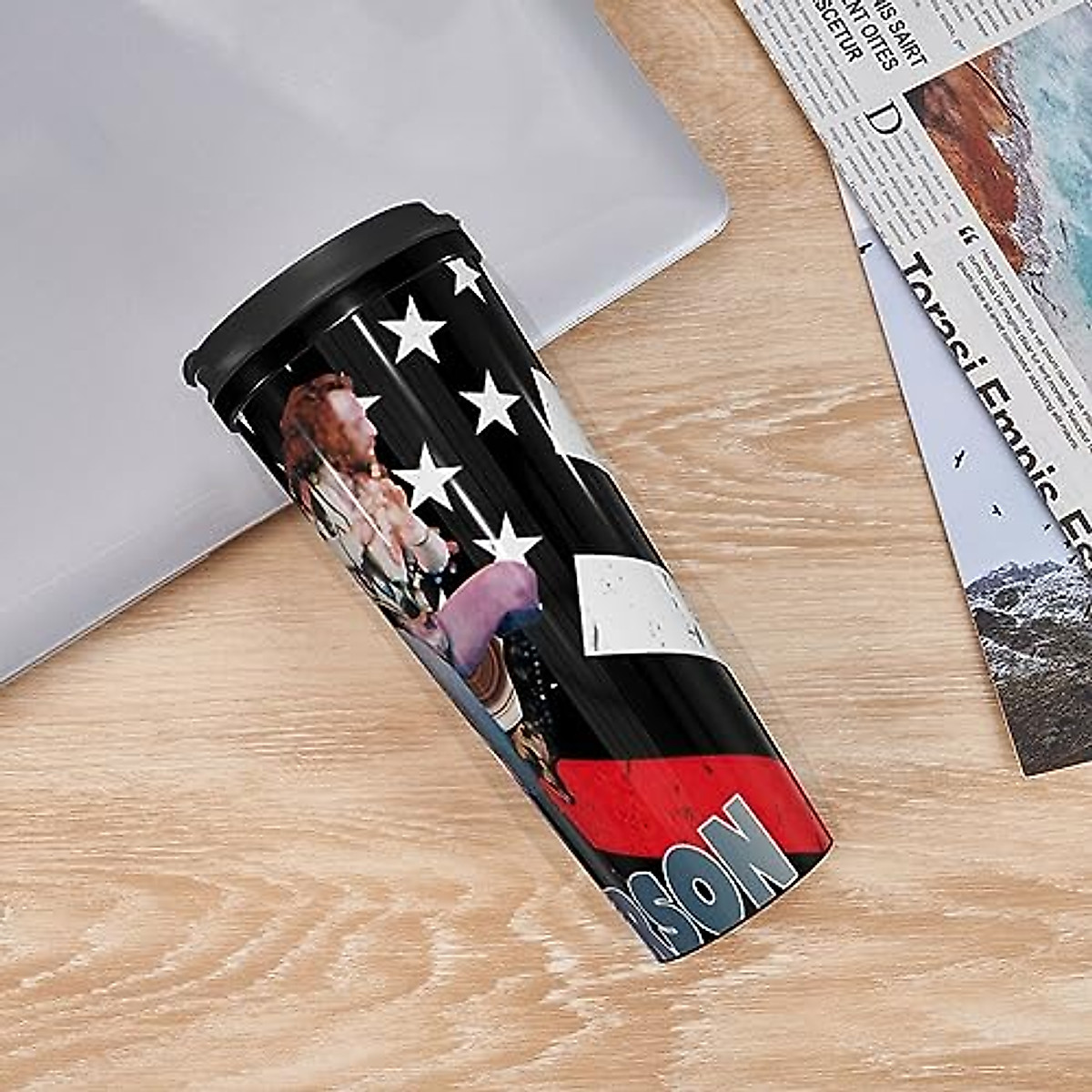 HLQkshWr Jethro Rock Band Tull Coffee Cups with Lid for Keep Beer Reusable Coffee Mug Travel Mugs Tumblers Drinking Cups for Men Women Stylish Coffee Accessories Water Bottle for Home 350ml