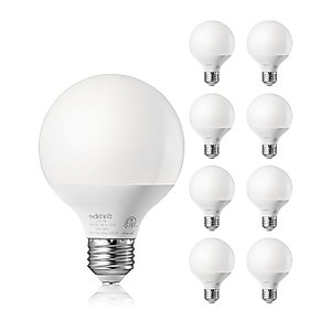 EDISHINE G25 LED Globe Light Bulbs, CRI90+ Makeup Bulbs, 5W Equivalent 25W, LED Vanity Light Bulbs for Bathroom, Makeup Mirror Light Bulbs, 2700K Warm White 450LM, E26 Base 8 Pack Non-dimmable