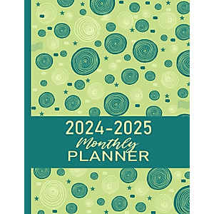 2024-2025 Monthly Planner: 24 Months from January 2024 to December 2025 (Abstract Cover Design)