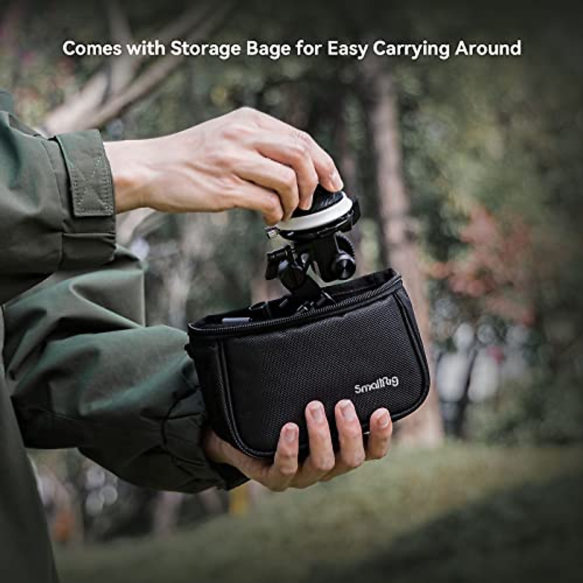 SmallRig Mini Follow Focus with A/B Stops & 15mm Rod Clamp and Snap-on Gear Ring Belt for DLSRs and Mirrorless Cameras, Fits Different Diameter Lenses Up to 114mm - 3010