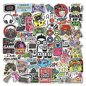 Game Stickers 50PCs Gaming Aesthetic Vinyl Waterproof Decals Game Playing Stickers for Hydro Flask Laptop Water Bottle Stickers for Kids Toddlers Teens Girls Car Helmet Stickers Game Gift Stickers Kids Stickers Toy Stickers DIY Stickers