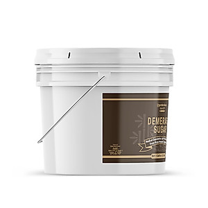 Unpretentious Demerara Sugar, Raw, First-Pressed Sugarcane Crystals For Drinks & Baking (1 Gallon)