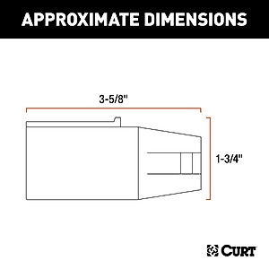 CURT 57240 7-Way RV Blade Vehicle-Side to 4-Way Flat Trailer Wiring Adapter