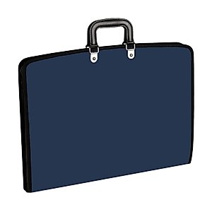 Acocony 11x17 Portfolio with Zipper Closure PP Material Oxford Cloth Edge Waterproof Blue 1 Pack