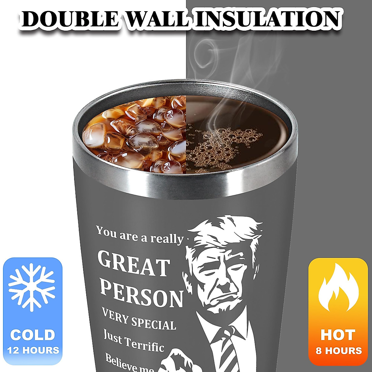 Birthday Gifts for Men Women, Thank You Appreciation Gifts, Sometimes You Forget You Are Awesome Gifts, Inspirational Birthday Gifts for Best Friends, Coworker, Boss, 20 Oz Tumbler, Grey