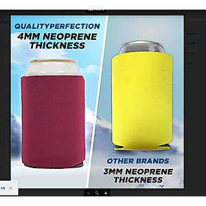 QualityPerfection Can Cooler Sleeves (6 Units) 12 oz Neoprene Blank Beer Coolers 4mm Thick Fabric Beer Collapsible Drink Coolies, Thermocoolers. You Missed Trump - Black