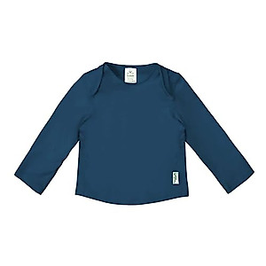 i play. by green sprouts Baby Long Sleeve Rashguard | All-Day UPF 50+ Sun Protection—Wet or Dry, Navy, 18mo