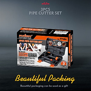 HORUSDY Pipe Cutter | Tubing Cutter 3/16" - 2"O.D | Mini Tubing Cutter 1/8" - 7/8" | Copper Pipe Cutter Tool with Deburring Tool, Copper Cutter, for Copper, and Thin Stainless Steel Tube