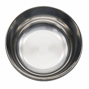 GARASANI 3 Pack Korean Traditional Stainless Steel Good Fortune Rice Bowl with Lid Set (Silver 3Pcs)