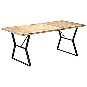 YPWRENH Snack Table Kitchen End Table Dining Table 70.8"x35.4"x29.9" Solid Mango Wood for Dining Room, Kitchen or Living Room