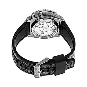Seiko SRPE79 5 Sports 24-Jewel Gray Finish Automatic Watch with leather strap
