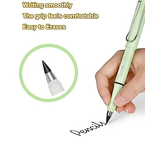 Vanleonet 6 Sets Forever Pencils with Erase, Inkless Magic Pencil, Infinity Reusable Pencil,Pencil That Never Everlasting Pencil, Endless Pencil with 18Pcs Replacement Pencil Tips