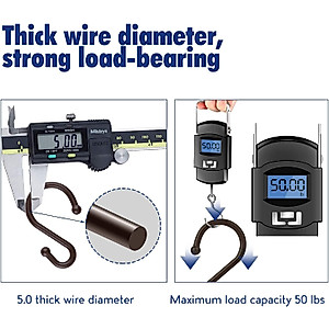 24 pcs Black Shower Curtain Hooks,Shower Curtain Rings, S Shower Hooks for Bathroom Curtains,Clothing, Towels, etc