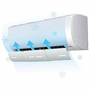 AIR WING Slim, Length & Angle Adjustable Air Conditioner Deflector helps Cooling/Heating Air Circulation, Anti Blast, Wind Baffle and Direction, Anti-Condensation