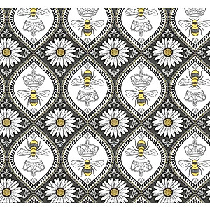 Michael Miller Hive Queen, Charcoal 15 Yard Bolt
