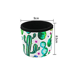 Chris.W 2Pack Ice Cream Cozy Neoprene Cover Ice Cream Pint Hugger with Spoon Holder - Cactus - Valentine's Day Gifts