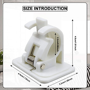 zybest Self Adhesive Curtain Rod Bracket Holder,8pcs No Drill Curtain Rod Bracket Wall Mount Holder for Home Bathroom Hanging net Curtain,Party, Garden Decoration