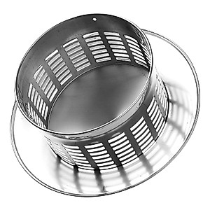 QOXEZY Chimney Cap, 4.33 Inch Stainles Steel Round Chimney Cap, All Weather Chimney Cap Roof Top Round Roof Vent, Perfect Insulation Roof Vent Cap Vent Cover