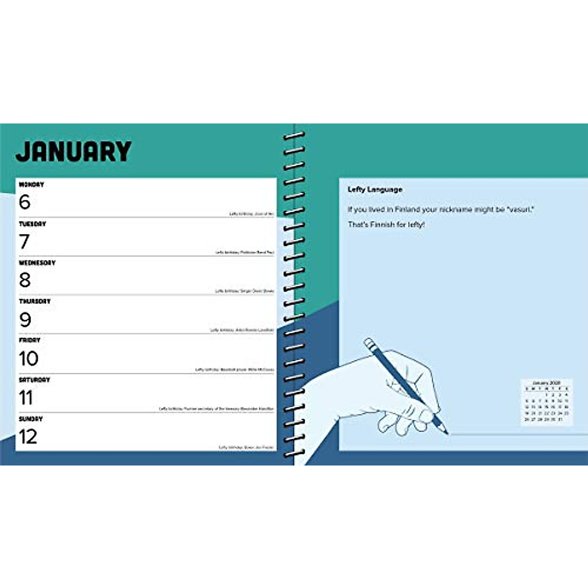 The Left-Hander's 2020 Weekly Planner Calendar