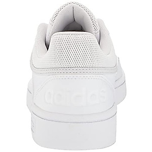 adidas Women's Hoops 3.0 Low Top Basketball Shoe, White/White/Dash Grey, 8