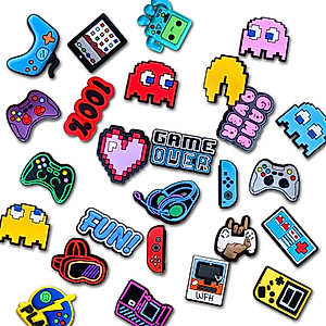 Euphaglaia Video Game Charms for Clog Shoes Decoration, Cartoon Charms Accessories for Adult Men (26)