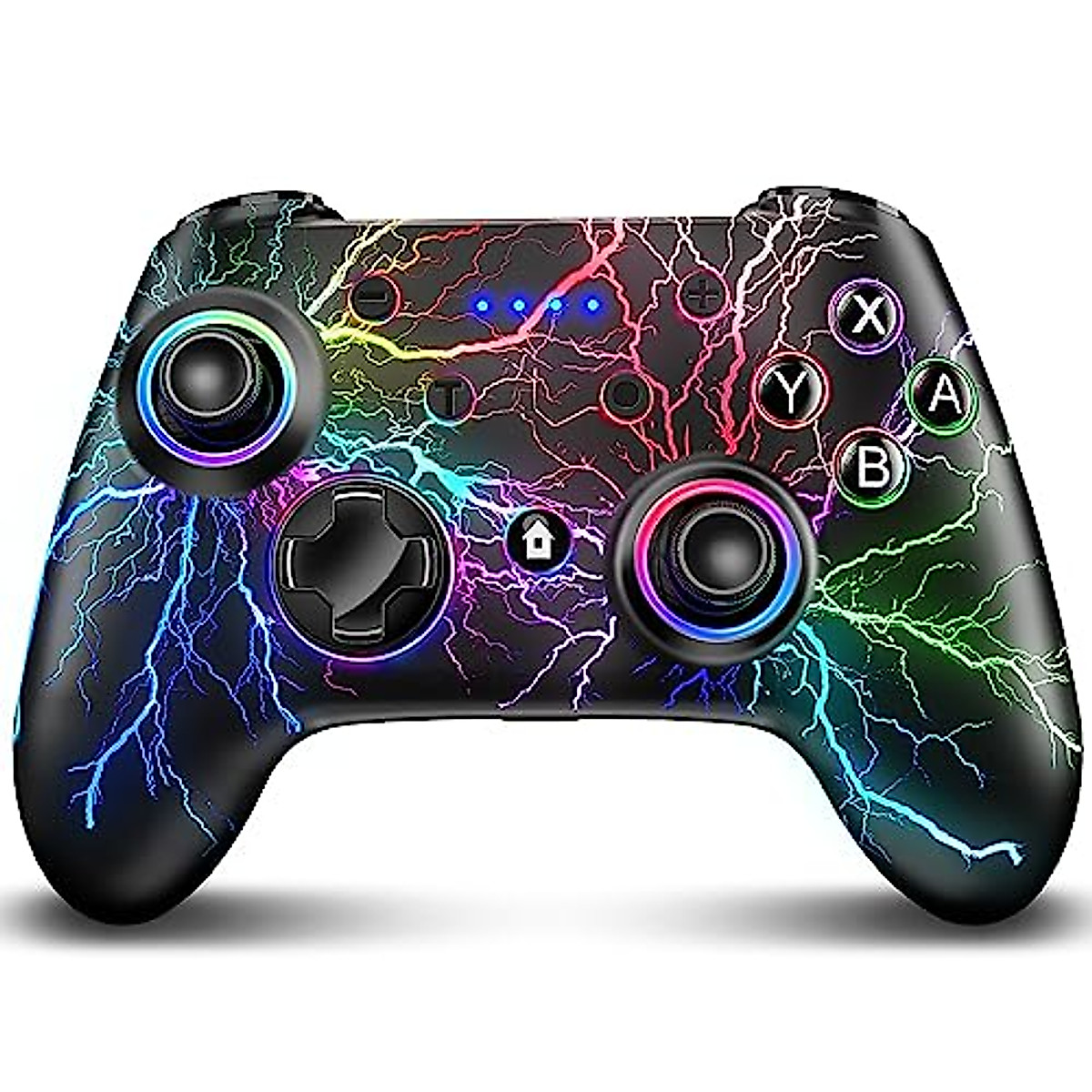 Forlleco Switch Controller, Wireless Switch Pro Controller for Switch/Switch Lite/Switch OLED/PC, Nintendo Switch Controller with Cool LED Light, Vibration, Gyro Axis, Adjustable Turbo and Wake Up