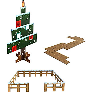 Mattel Minecraft Mob Head Minis Advent Calendar with 24 Surprises Including 6 Figures & Accessories, Holiday Toy