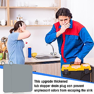 Yinkin 6 Pcs Shower Drain Cover Silicone Floor Drain Cover Anti-odor Mat for Shower Tub Stopper Shower Drain Cover for Bathtub Kitchen Laundry Sink Accessories (Grey, 5.79 x 5.79 Inch)