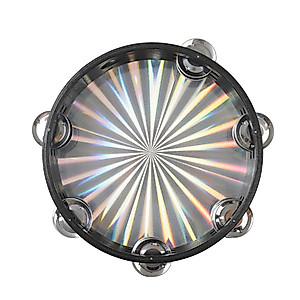 3 Pack Tambourine 8" Percussion Hand Drum Musical Educational Dance Props 3pcs Silver 8inch