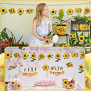 40 Pieces Spring Summer Ornaments Butterfly Sunflower Wood Ornaments Sunflower Butterfly Wooden Hanging Tree Ornaments for Spring Summer Decoration DIY Craft Christmas Party Home (Sunflower)