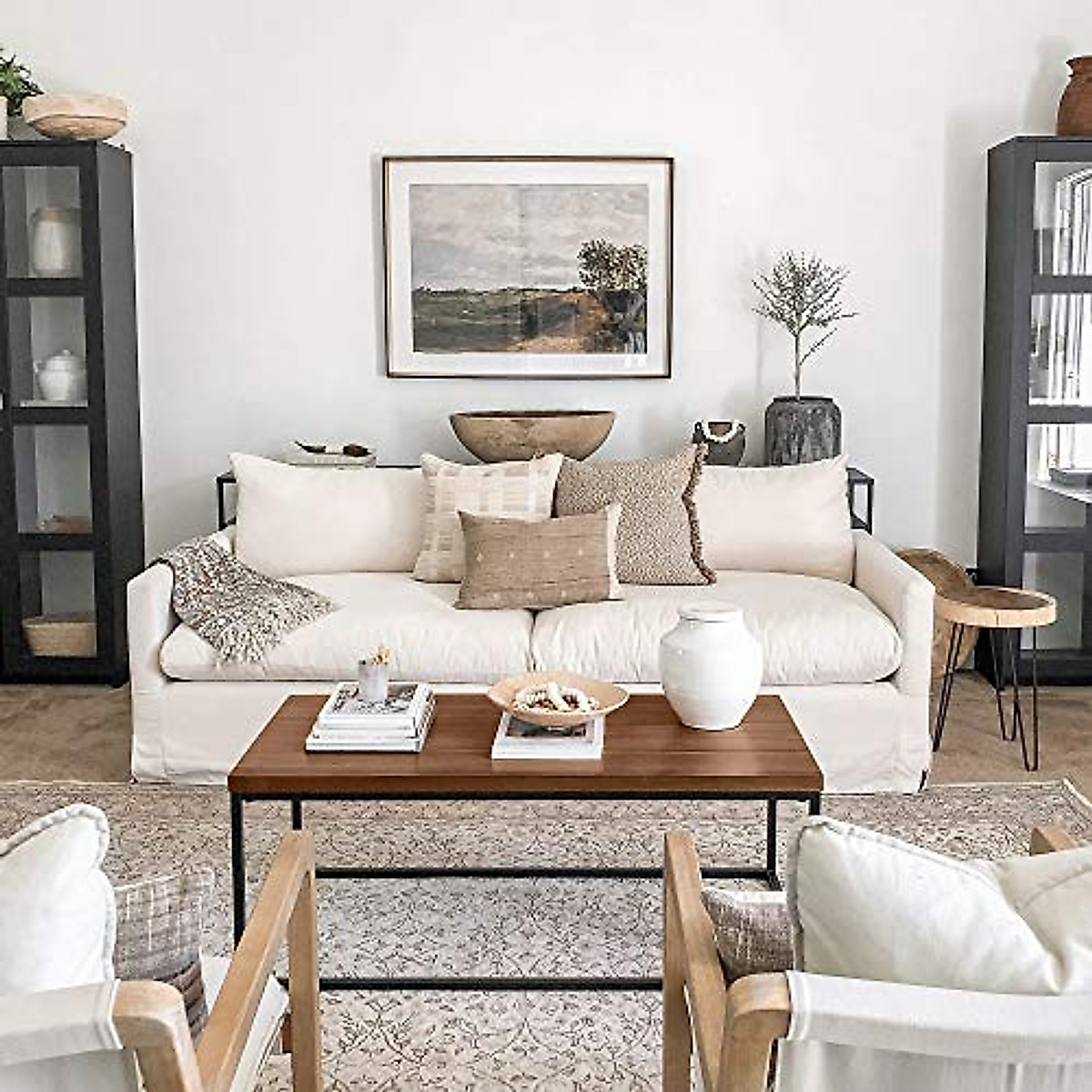 Nathan James Doxa Modern Industrial Coffee Table Wood in with Metal Rectangle Frame, Dark Brown/Black