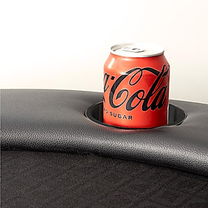 Brybelly Poker Table Cup Holder Inserts - Durable and Rust-Proof, Drop-in Table Cup Holder for 3.375" Hole - 3" Deep with 3.25" Inside Diameter - Vivid Black Aluminium, Pack of 10