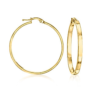 Ross-Simons Italian 14kt Yellow Gold Squared-Edge Hoop Earrings